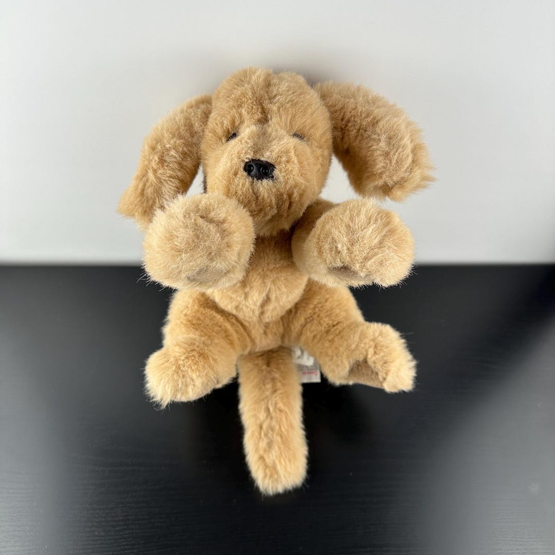 Vintage 1985 Gund Muttsy Plush Puppy Dog Tan Stuffed Animal Lovey 11 ...