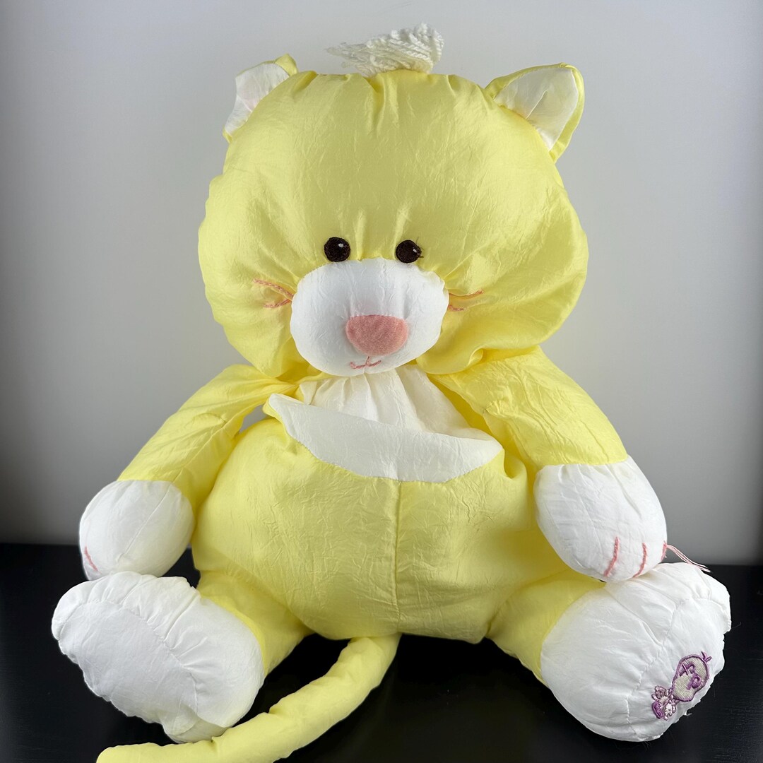 Vintage Puffalump 1986 Fisher Price Cat Yellow White (missing Dress ...