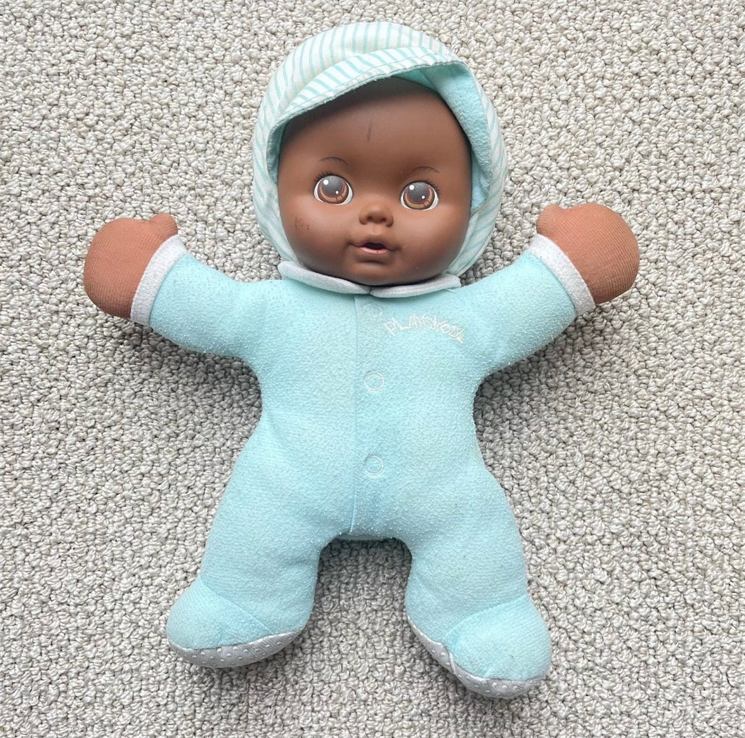 1990 Playskool My Very Soft Baby Doll Black African American Boy ...