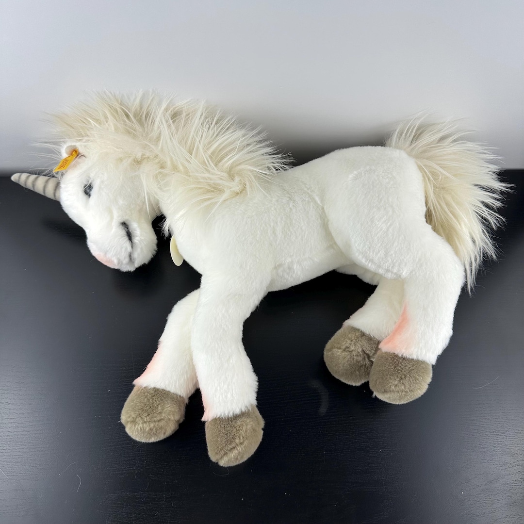 Steiff Starly Unicorn White 015045 NEW Vintage Collectible Plush ...