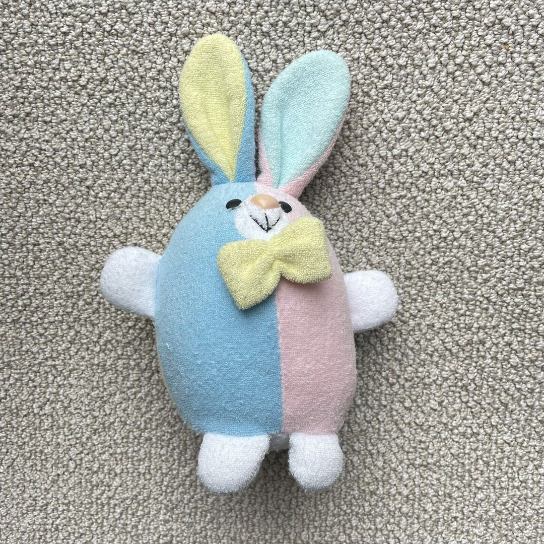 Vintage Avon Plush Terry Cloth Bunny Rabbit Hare Pastel Easter Lovey ...