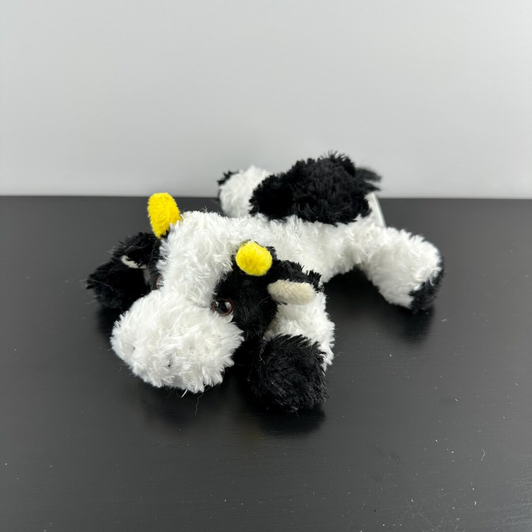 Vintage Russ Berrie Flopples Charlie Cow Mini Beanbag 5" Plush Beanie ...