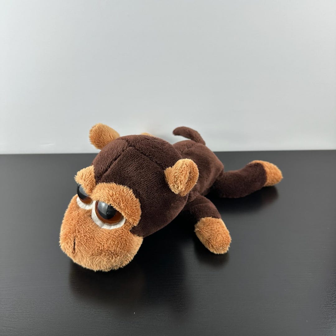 Russ Berrie Lil Peepers Rare Diggleby Brown Monkey 11” Big Eyes Huge ...