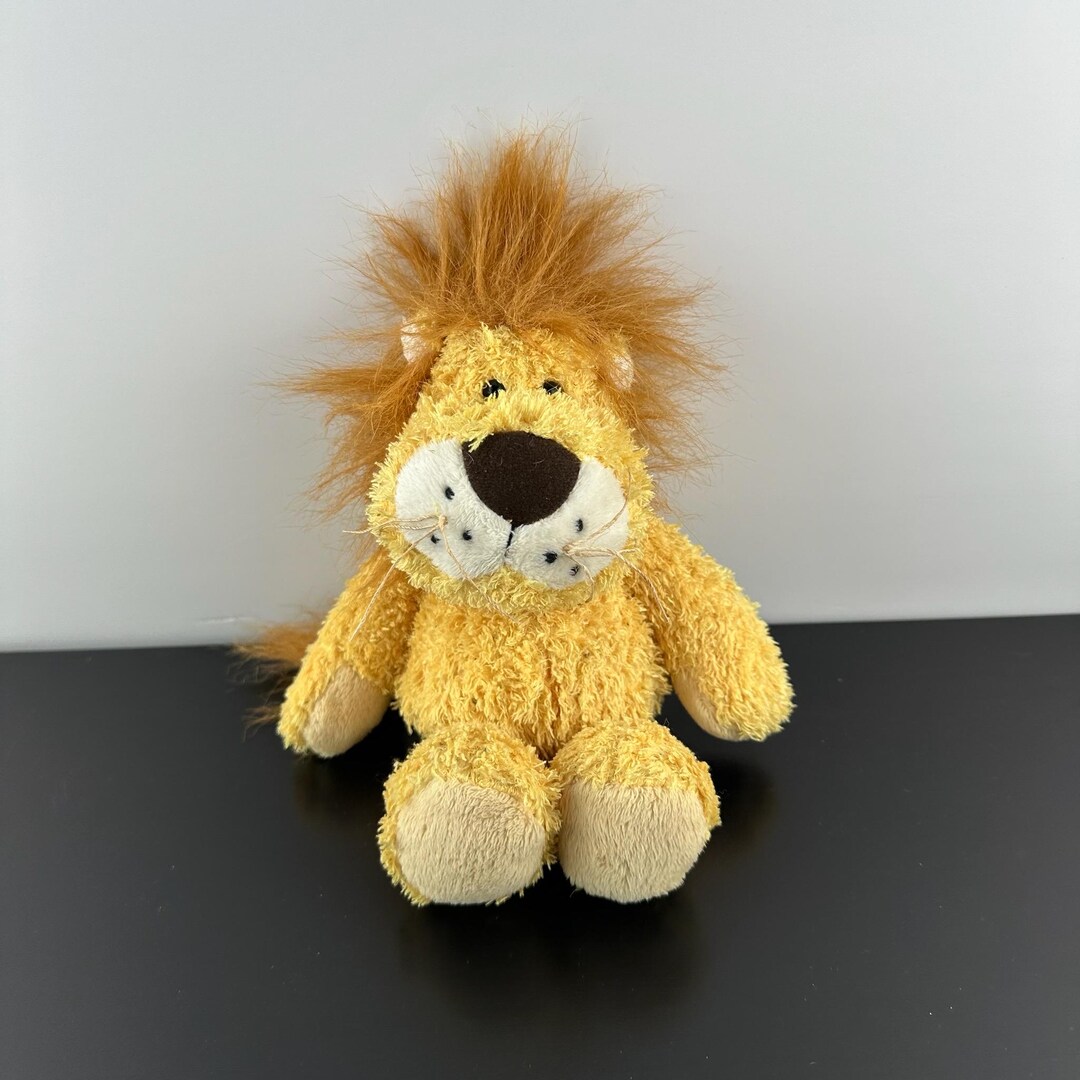 Ganz Rare Roary Yellow Lion 12” H9131 Brown Hair Plush Stuffed Animal ...