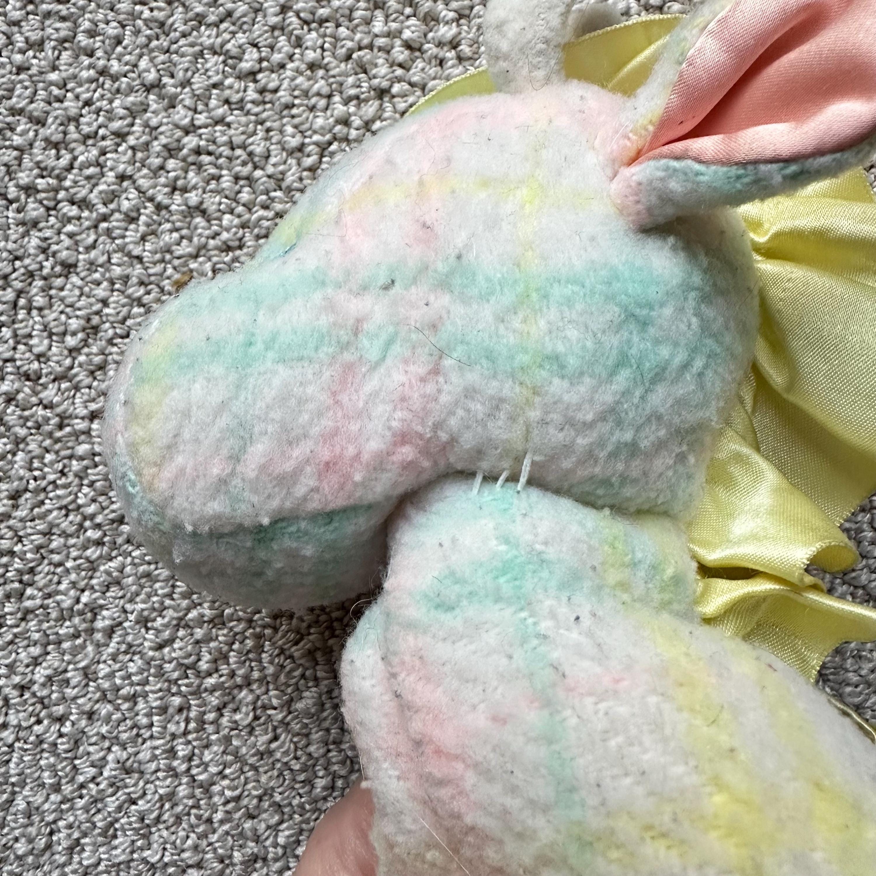 Vintage Playskool Snuzzles Pastel Giraffe Cow Blankies Soft Plush ...