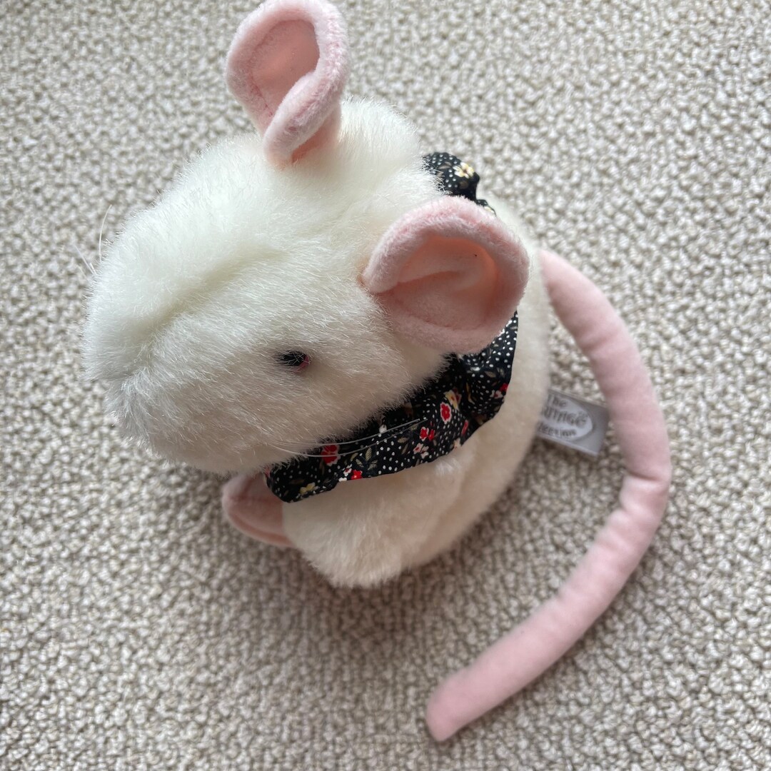 Ganz Bros the Heritage Collection White Pink Mouse 1989 Plush Stuffed ...