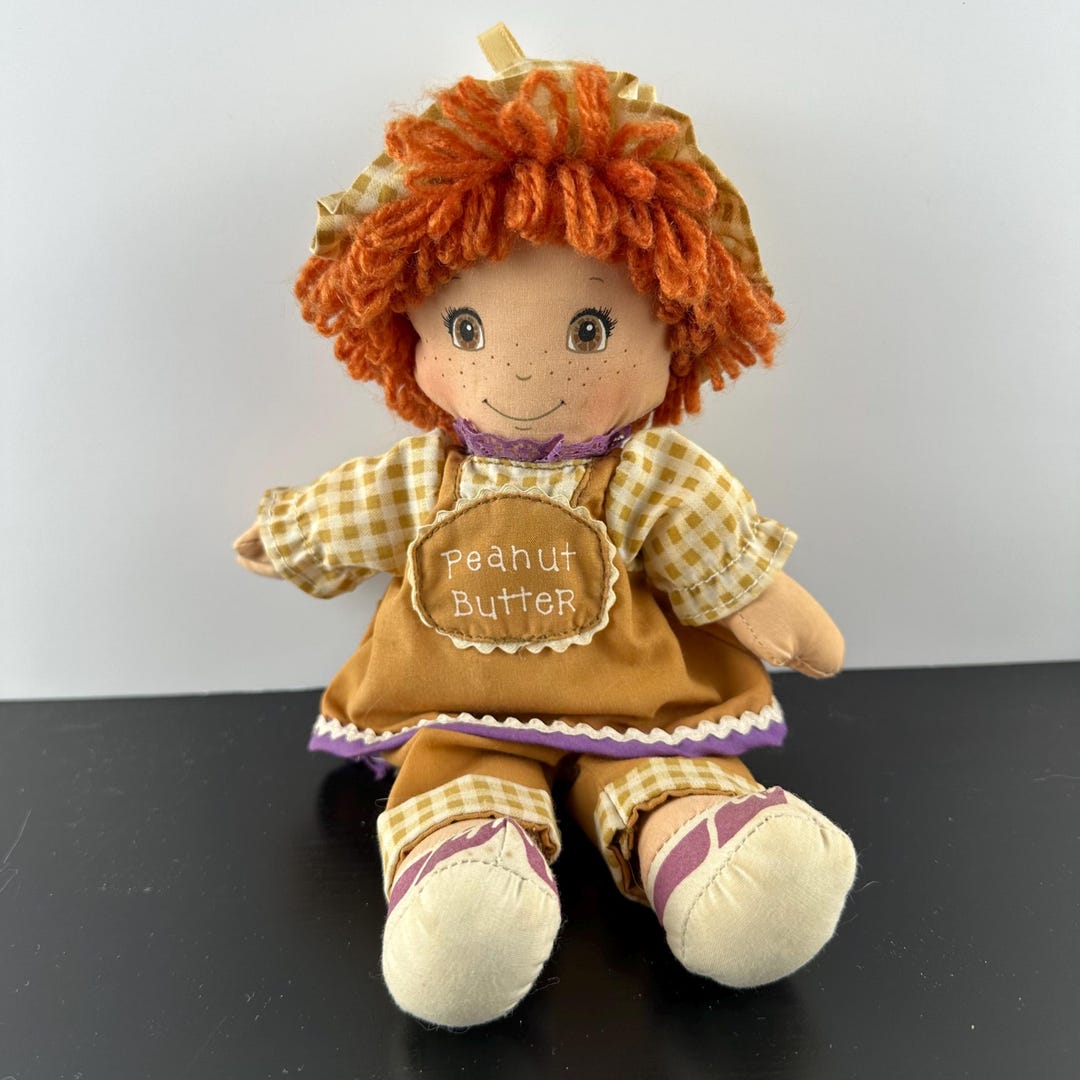 Vintage 1980 Amtoy Morgan Inc PEANUT BUTTER Cloth Doll Plush Stuffed ...