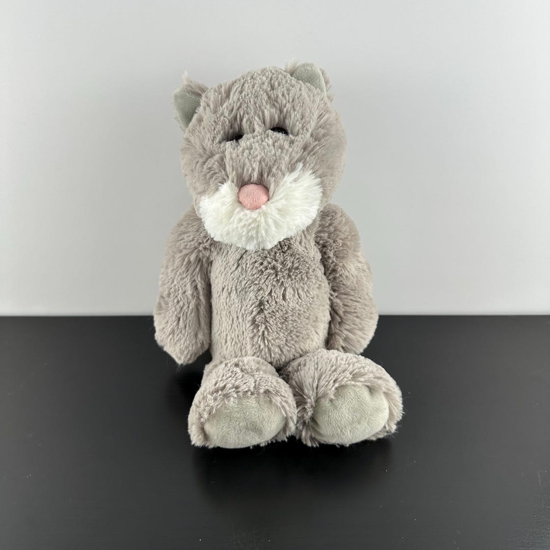 TY Vintage Kit the Grey and White Cat - Attic Treasures Cuddlys Large ...