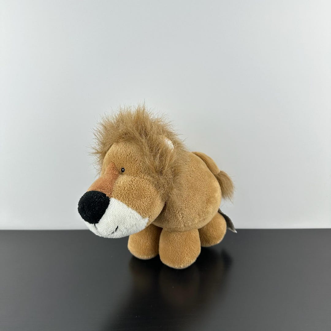 Russ Berrie Rare Chubby Chums Lion Cub 8” Brown Plush Stuffed Animal ...