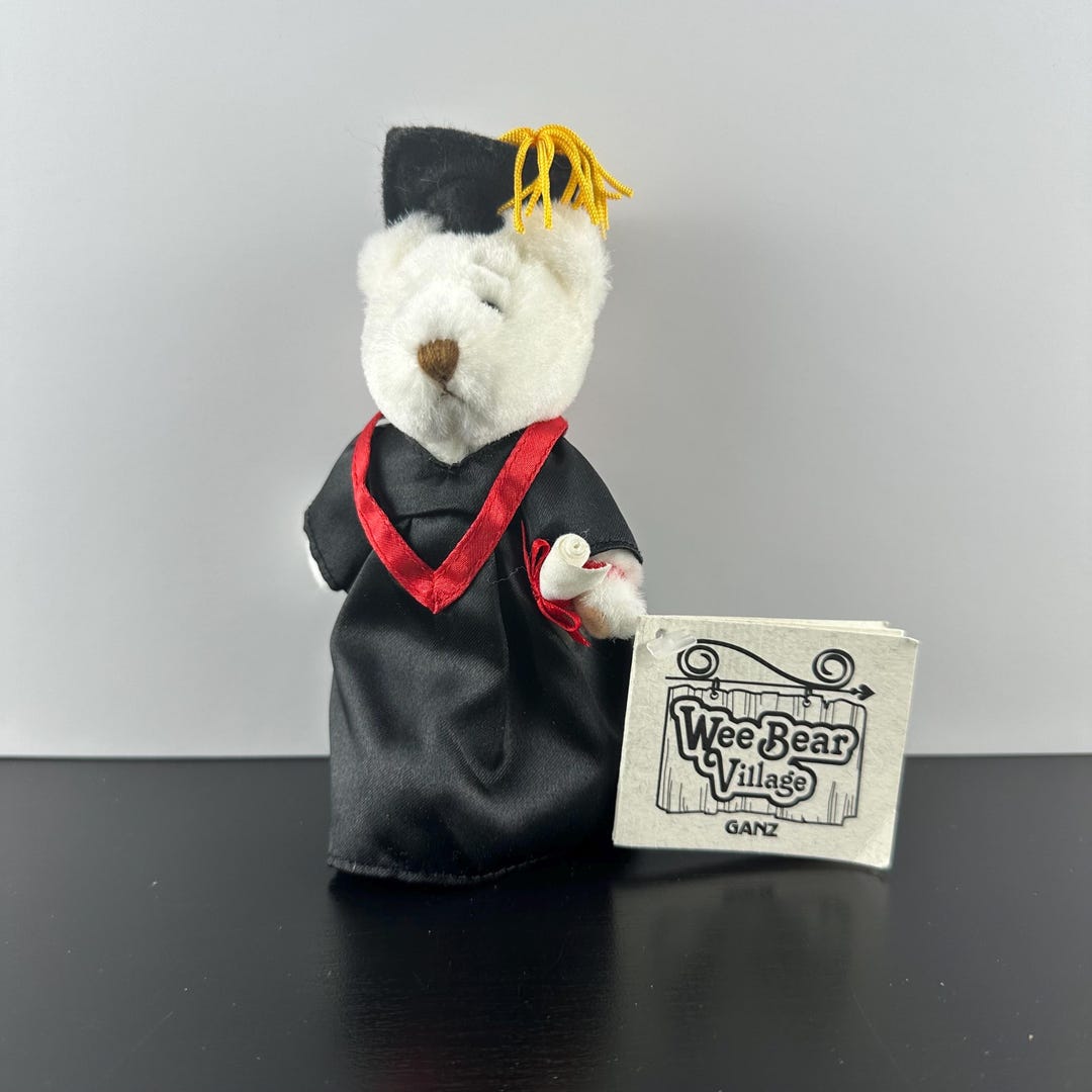 Vintage Ganz Wee Bears NWT Graduation Teddy Bear BRAINY H4560 Graduate ...