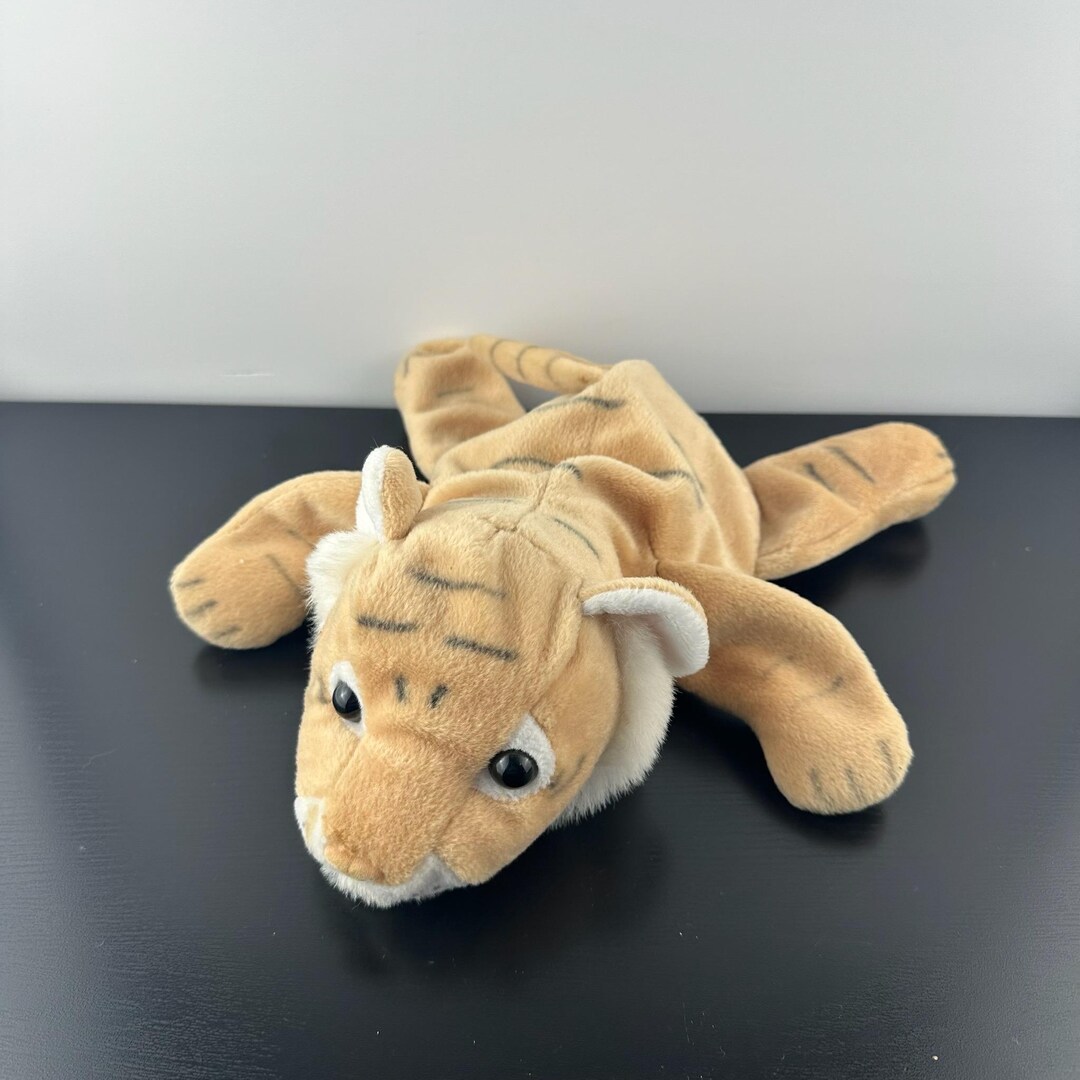 Ganz Tuff Tiger Rare 12” Awesome Toss Ems Floppy Tan Black Stripes ...