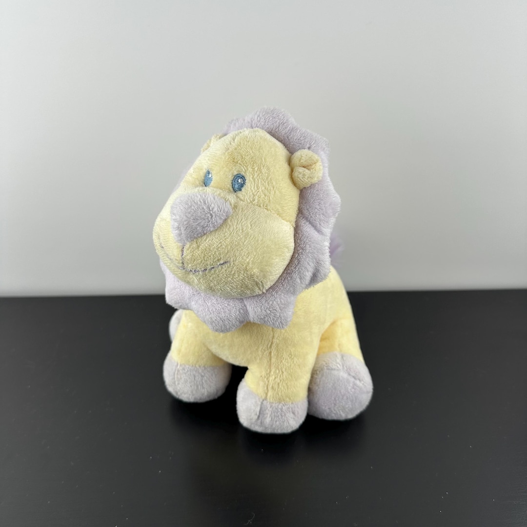 Baby Ganz Velvety Lion BG585 Pastel Purple Yellow Soft Plush Stuffed ...