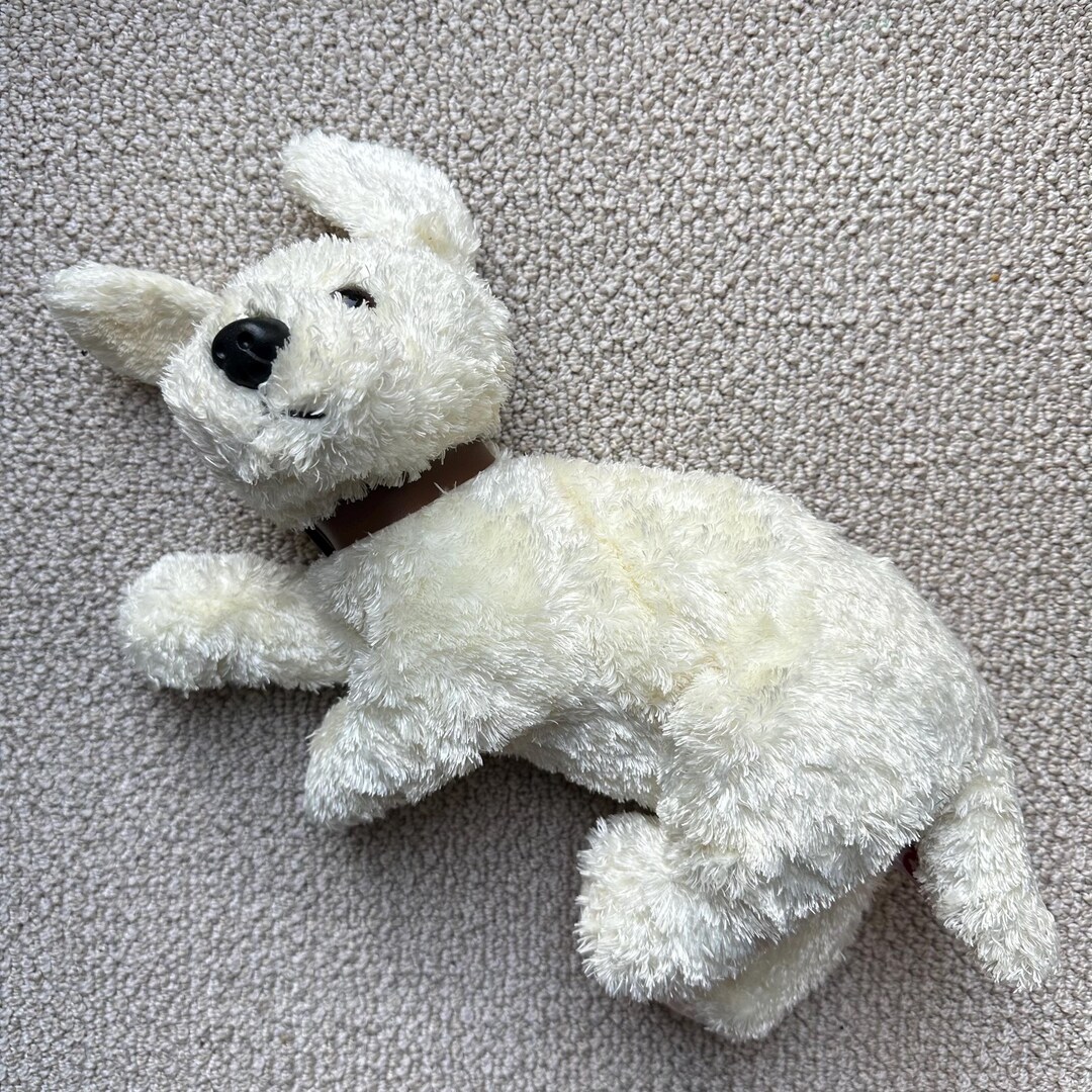 TY Classics Tidbit Vintage Puppy Dog Plush Cream Ivory White Stuffed ...