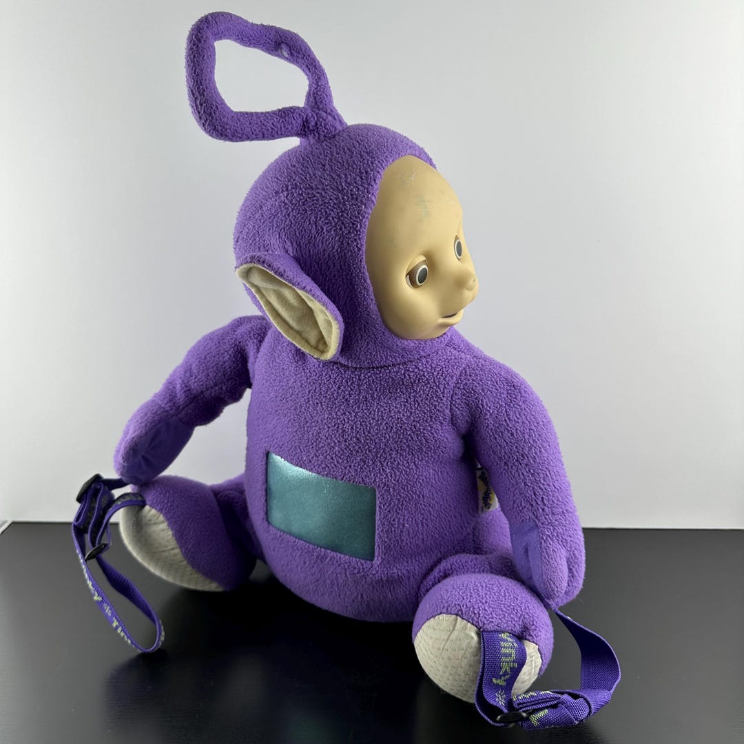 Vintage 90s Teletubbies Plush Tinky Winky Backpack Purple Bag Knapsack Straps Stuffed Animal - Etsy