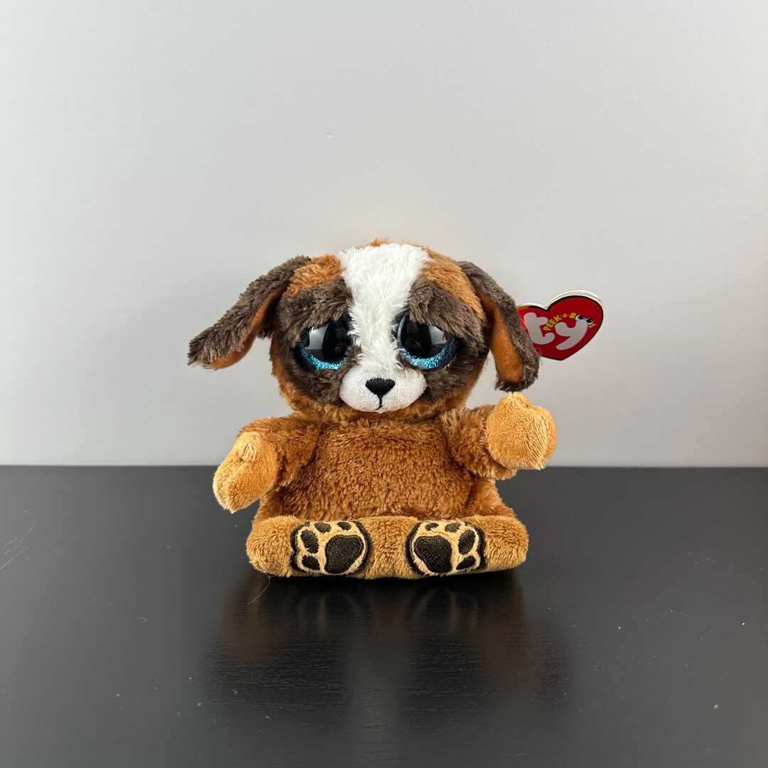 TY Peek-a-boos “pups” the Dog Phone Holder Plush Toy Beanie Boos NWT ...