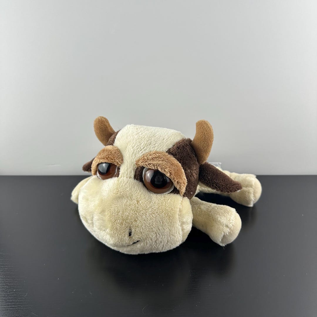 Russ Lil Peepers Marlow Cow Plush Stuffed Animal Big Hard Eyes Brown ...