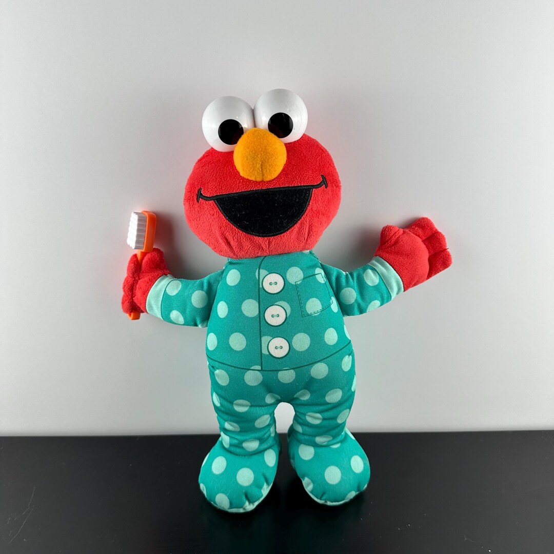 Sesame Street Talking Elmo 12" Plush Brush Your Teeth Hasbro - Tested ...