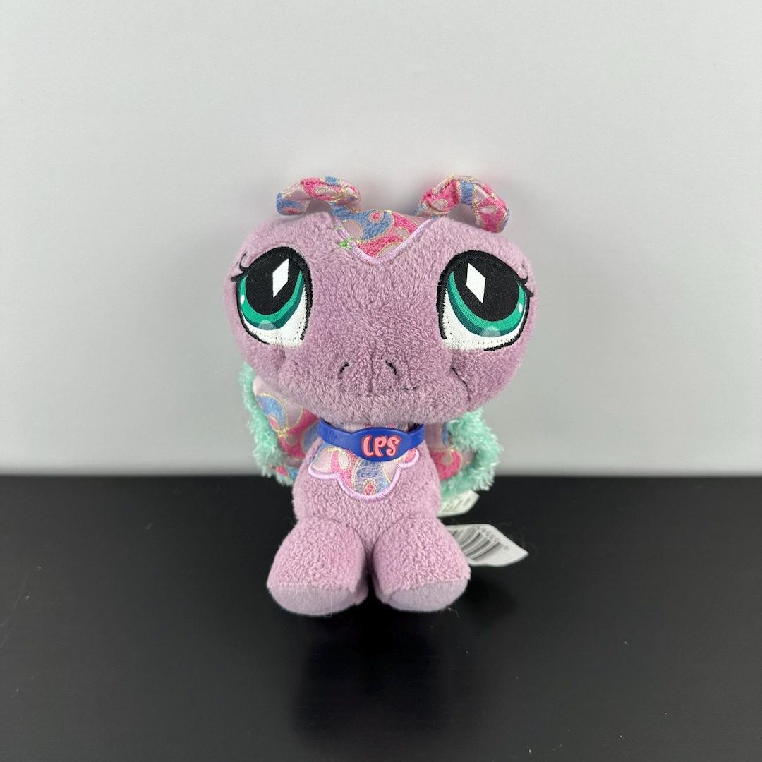 Vintage Y2K Littlest Pet Shop Pink Purple Butterfly Plush Stuffed ...