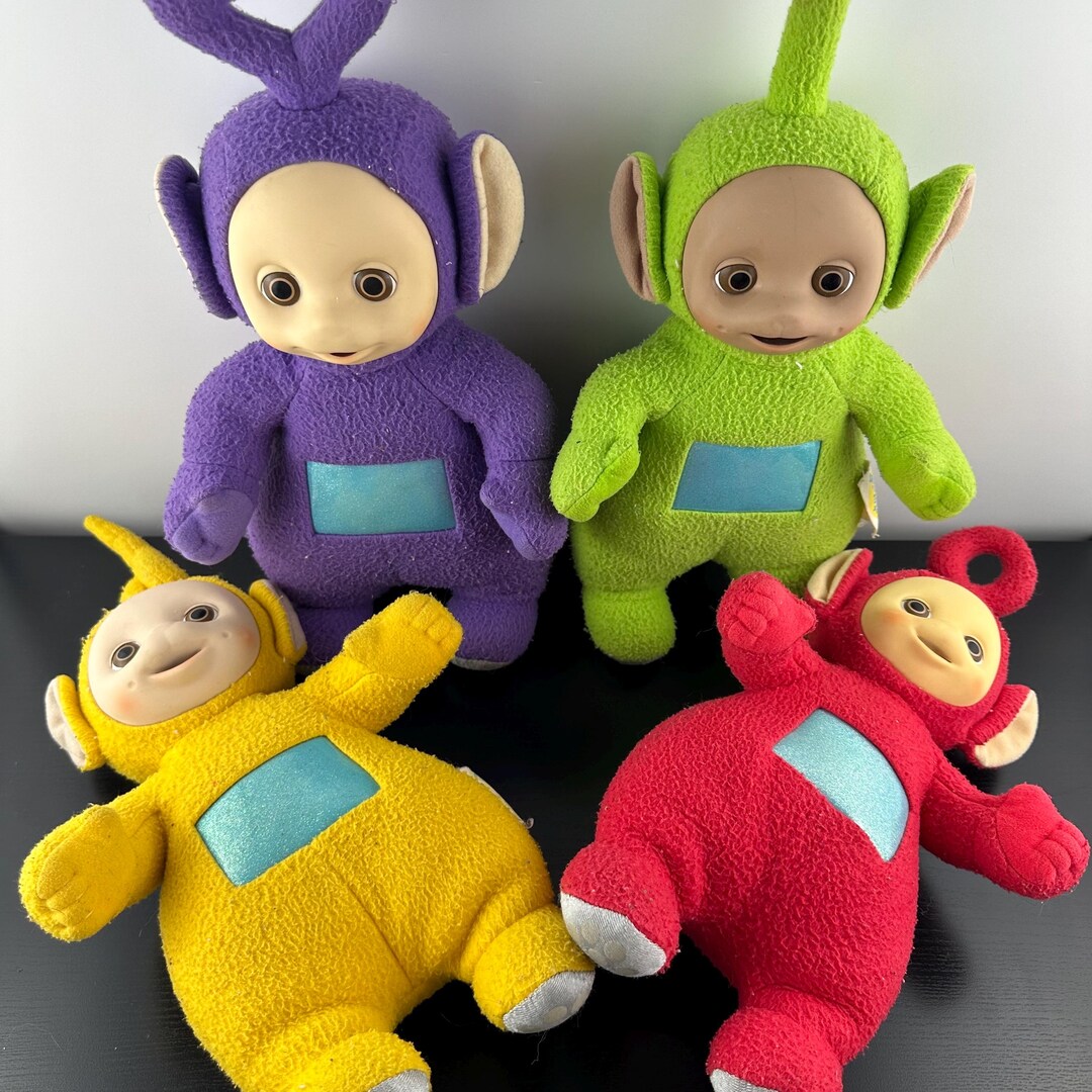 Lot of 4 Vintage Teletubbies Tinky Winky (purple), Dispy (green), Lala ...