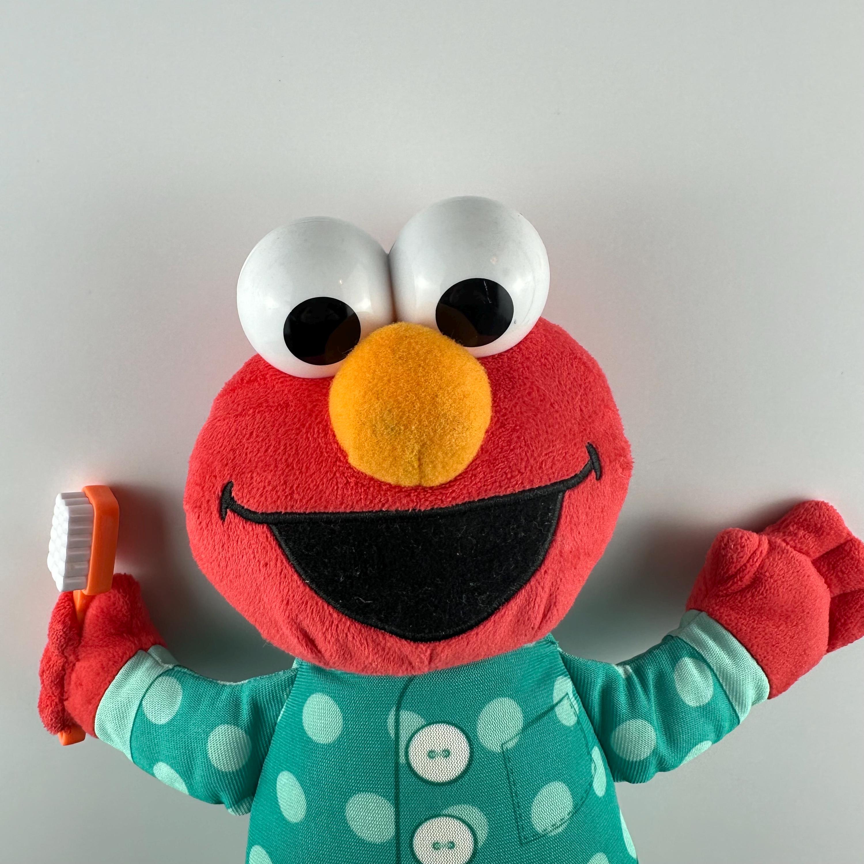 Sesame Street Talking Elmo 12" Plush Brush Your Teeth Hasbro - Tested ...