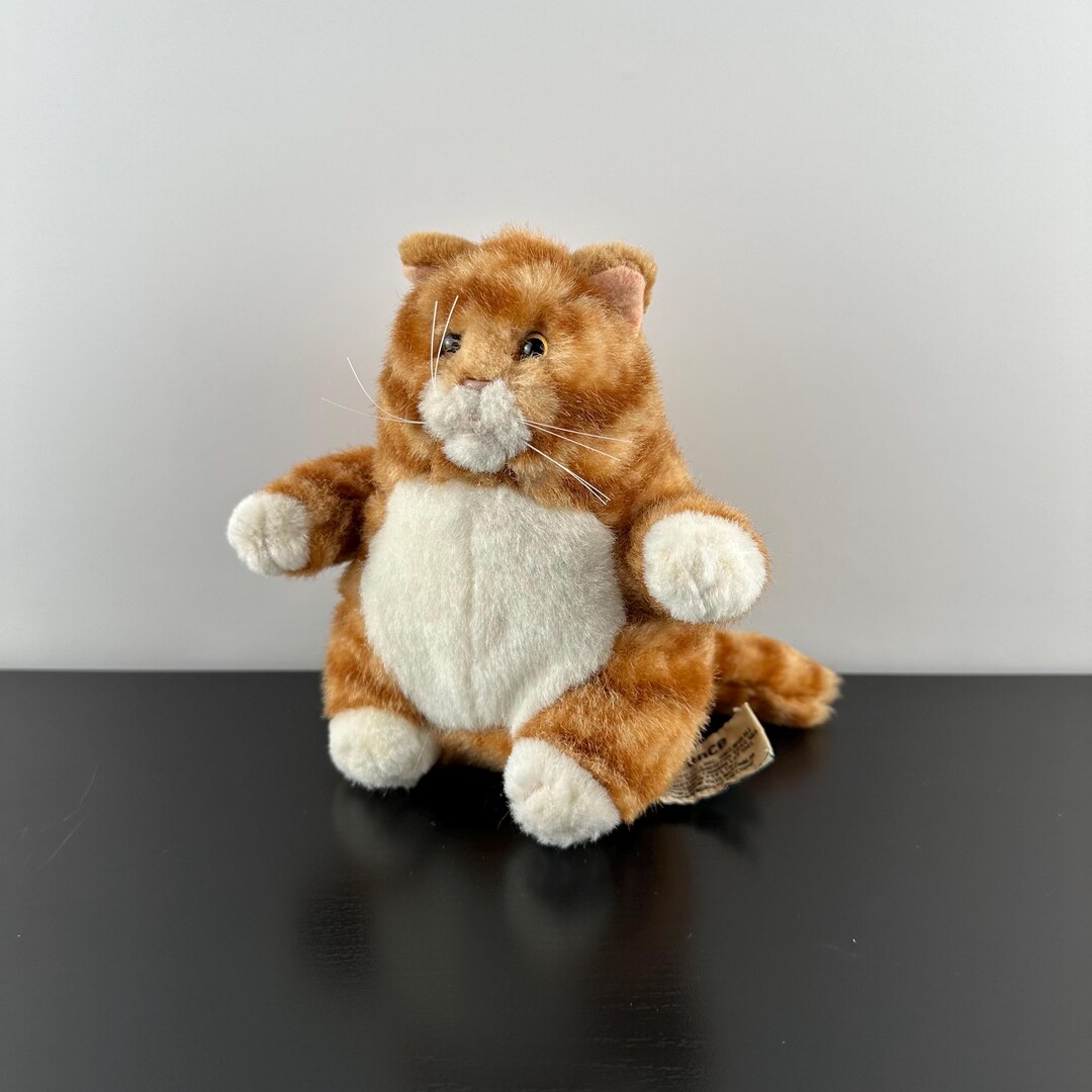 Russ Prudence Fat Chubby Kitty Cat Plush Stuffed Animal 6" Small Orange ...