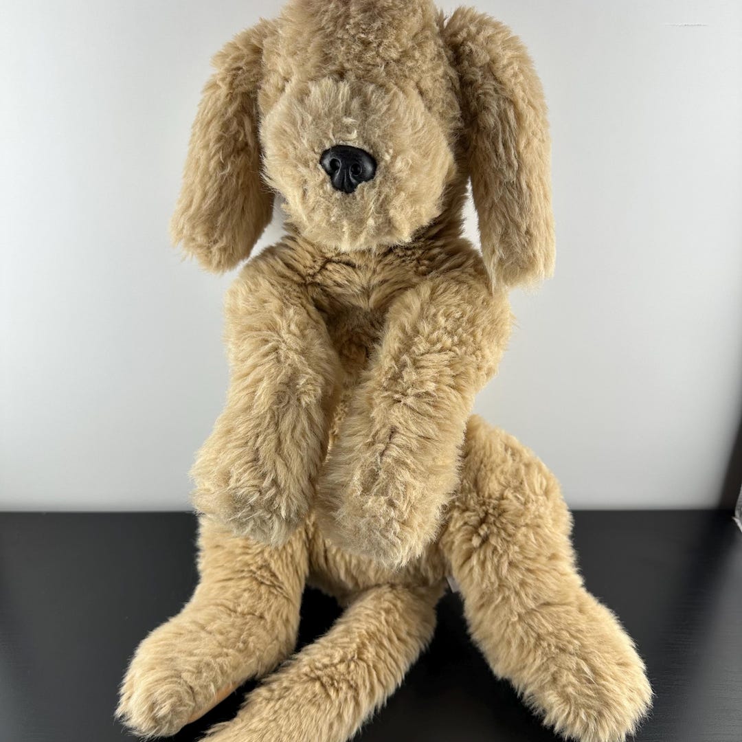 Vintage 1985 Gund Muttsy Plush Puppy Dog Tan Stuffed Animal Lovey HTF ...
