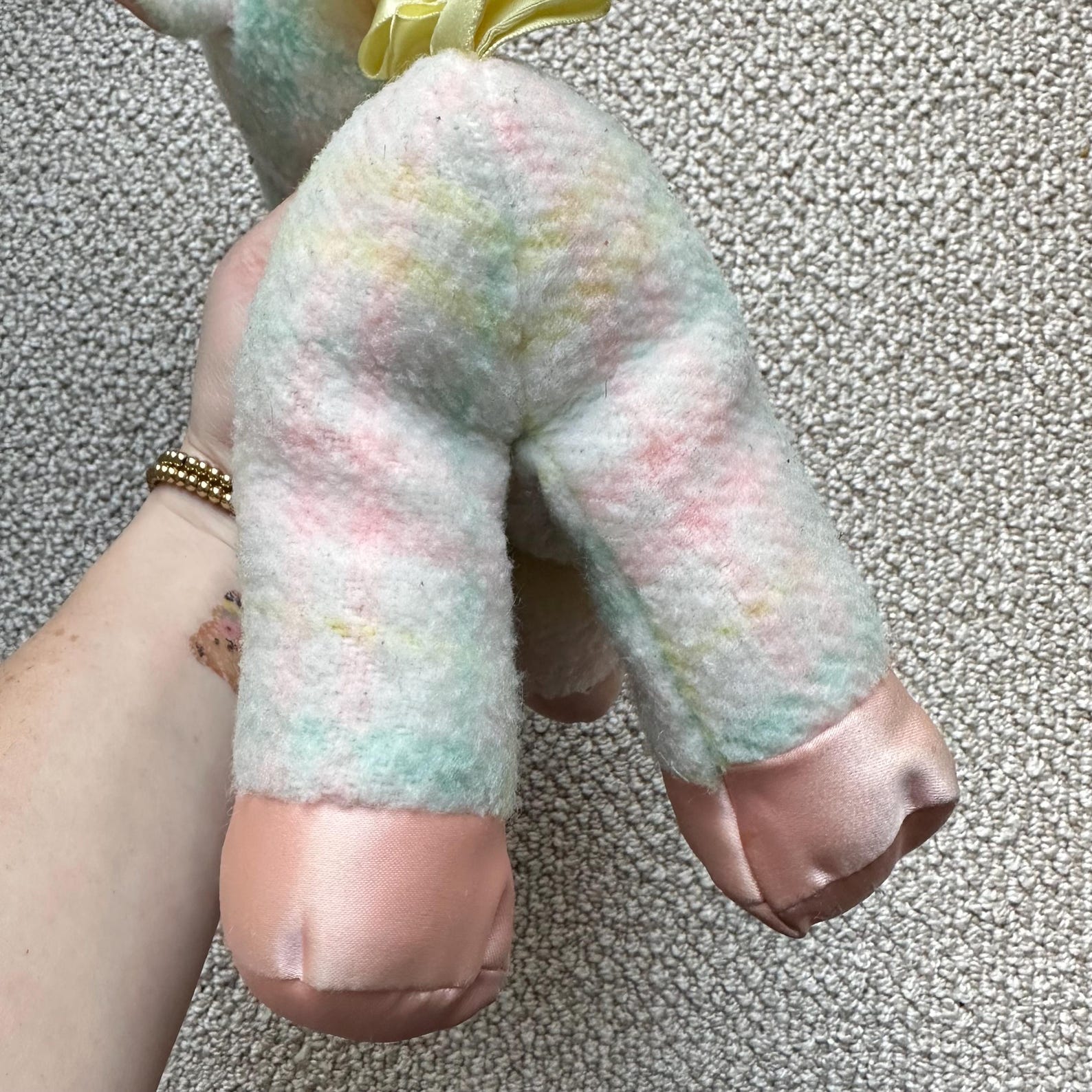 Vintage Playskool Snuzzles Pastel Giraffe Cow Blankies Soft Plush ...