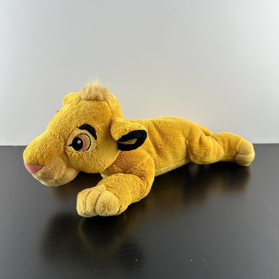 Vintage Disney Parks Lion King Simba 12” Lying Down Floppy Stuffed ...
