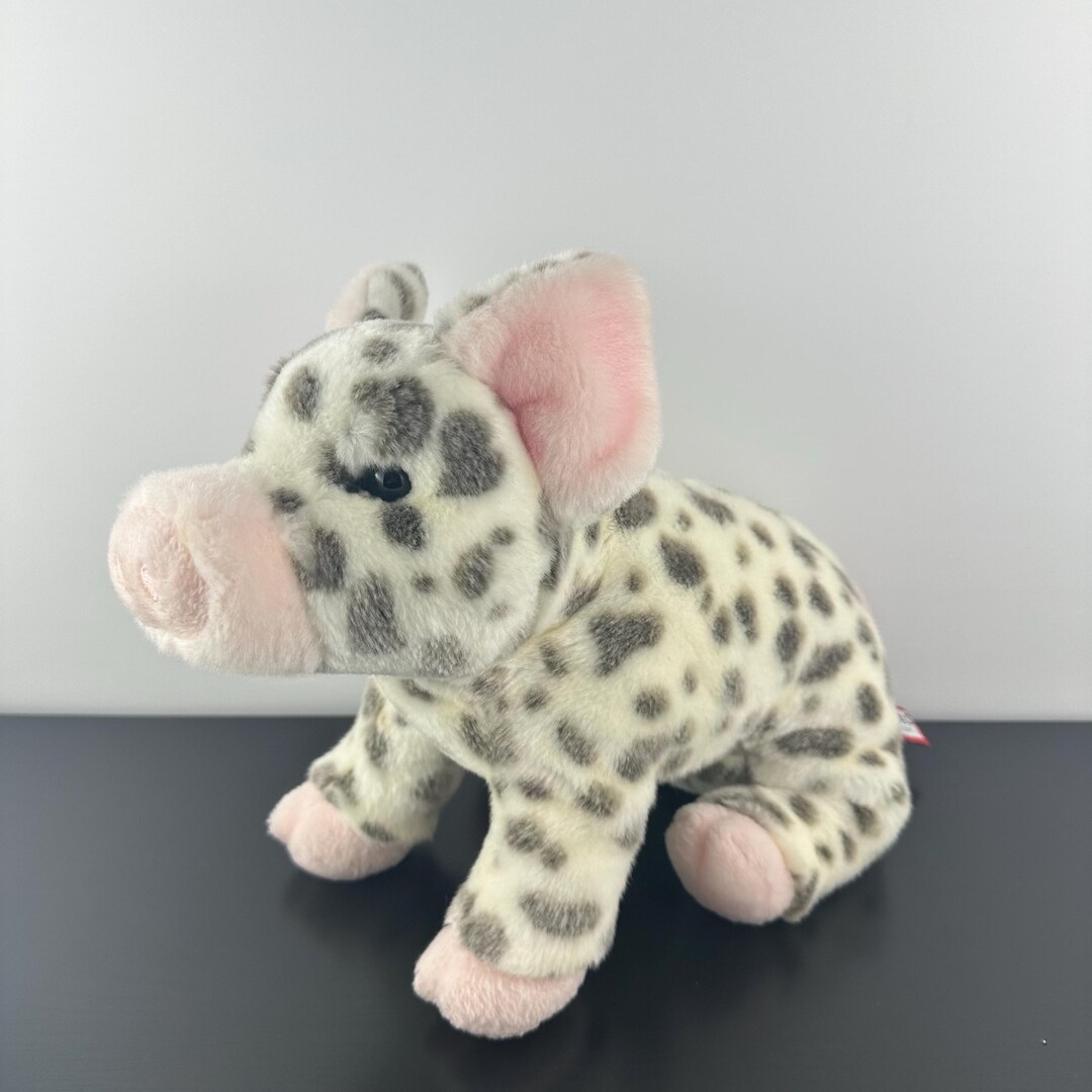 Douglas Cuddle Toy Pauline Realistic Spotted Pig 13” #1826 Pink Gray ...