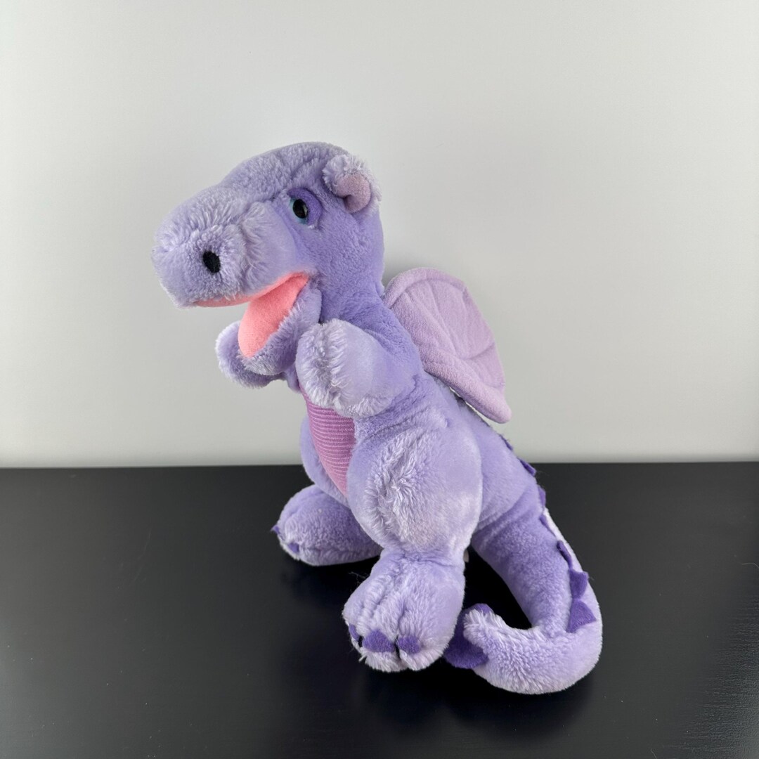 Vintage 1983 Dakin Purple Lilac Winged Dragon Plush Stuffed Animal 10 ...