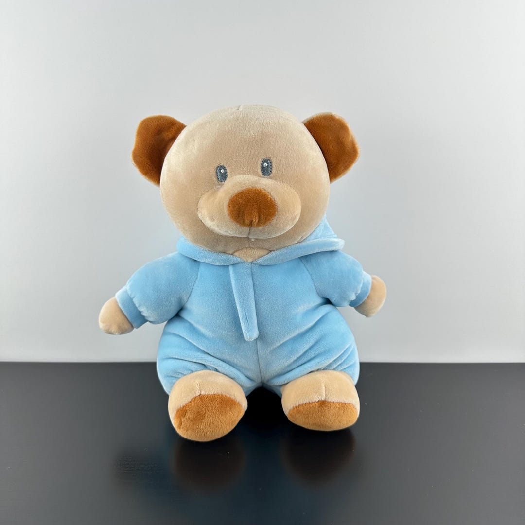 TY Baby PJ Bear Blue Pajamas Plush Stuffed Animal 10” Large Version ...