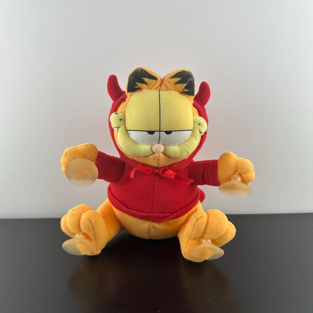 Vintage Garfield Halloween Plush Devil Costume Car Window Suction 7.5” - Etsy