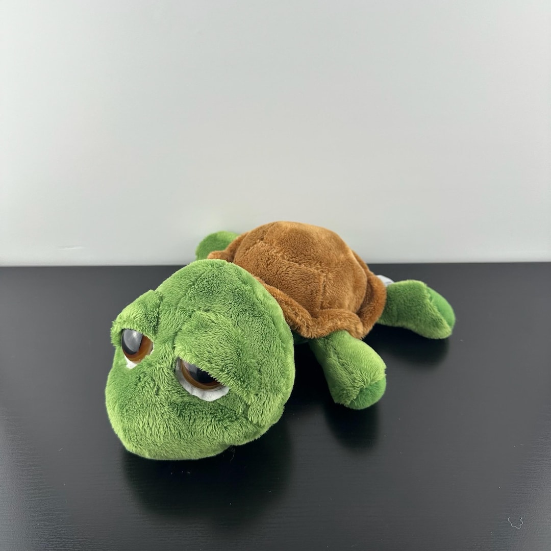 Russ Berrie Lil Peepers Shecky Turtle Green Brown Plush Stuffed Animal ...