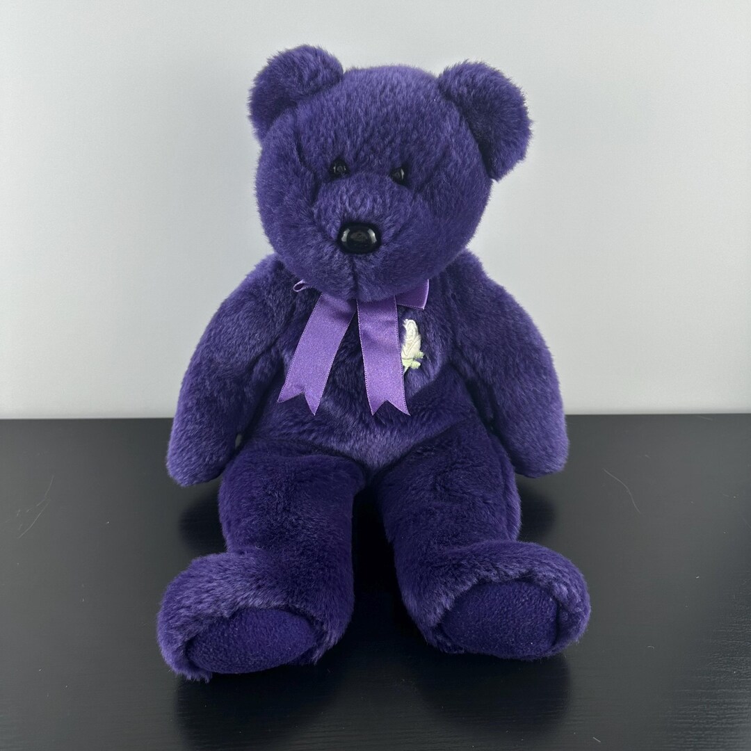 TY Beanie Buddies Princess Diana 1998 Vintage Buddy Purple White Rose ...