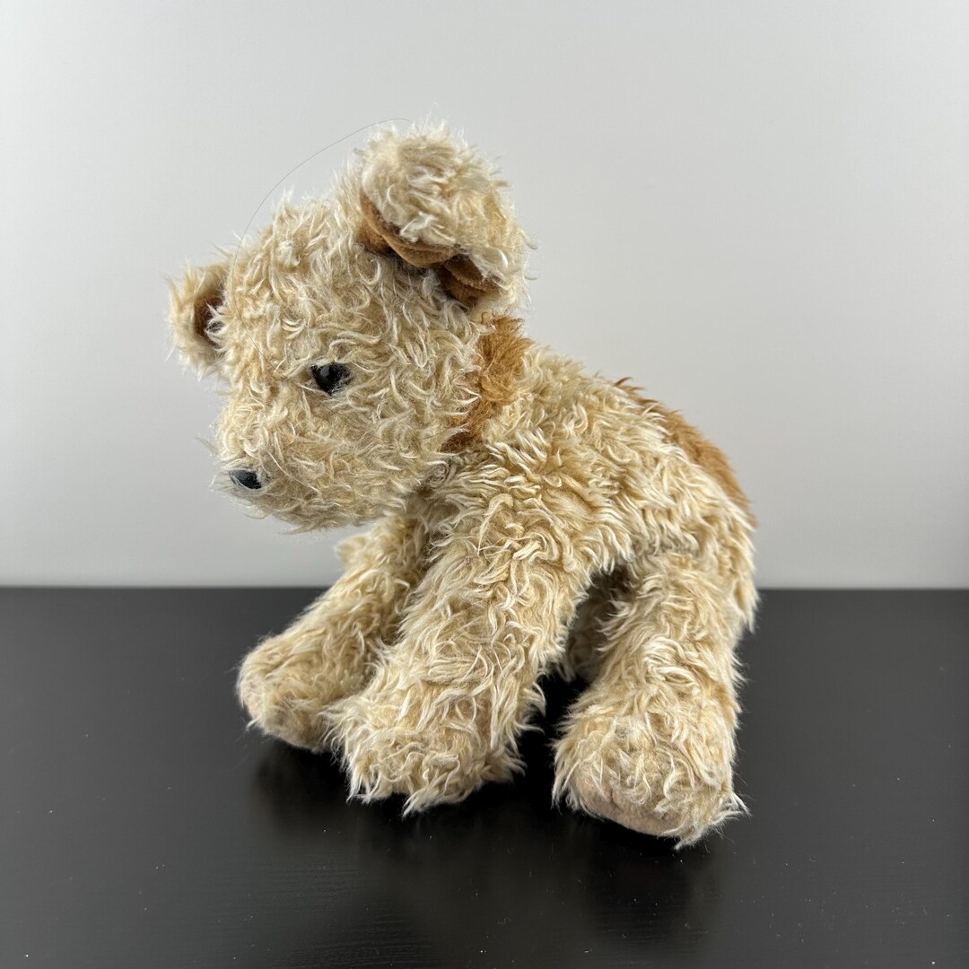 Vintage TY Classic Taffy Scruffy Terrier Dog Plush 10" Tan Light Brown ...