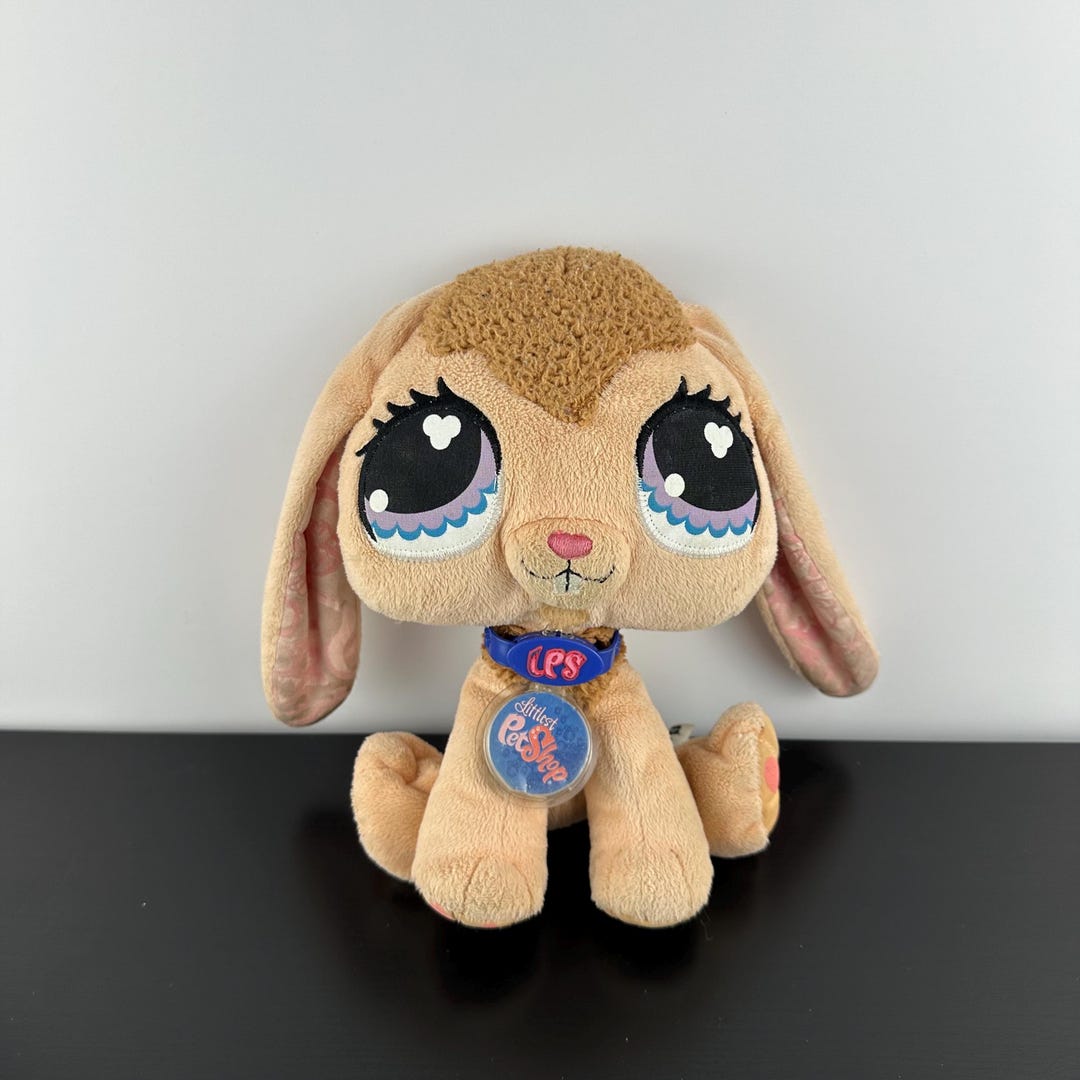 Vintage Y2K Littlest Pet Shop Bunny Rabbit Peach Orange Plush Stuffed ...