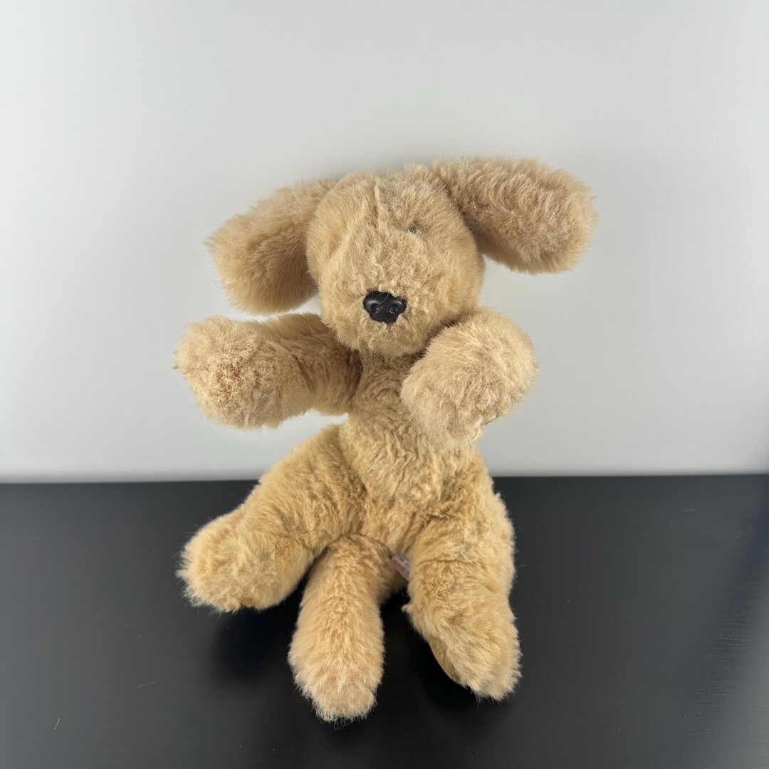 Vintage 1985 Gund Muttsy Plush Puppy Dog Tan Stuffed Animal Lovey 12 ...
