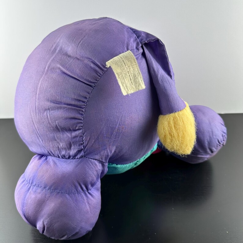 Vintage 1990 Stuffins Lumpys Gang Nylon Puffalump Neon Purple Cow Plush ...