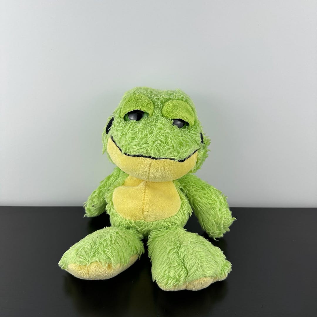 Ganz Rare Pop Eye Frog 11” H6772 Big Green Eyes Plush Stuffed Animal ...