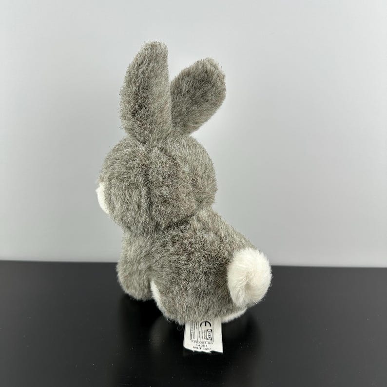 Vintage IKEA Bunny Rabbit Plush Stuffed Animal - Grey and White 8 ...