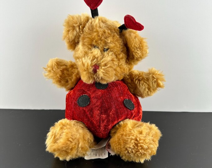 Vintage Russ Ladybug Loveybug Plush Teddy Bear Stuffed Animal Heart ...