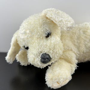 TY Classics Tidbit Vintage Puppy Dog Plush Cream Ivory White Stuffed ...
