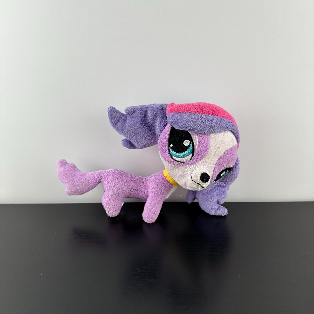Vintage Y2K Littlest Pet Shop Zoe Trent Purple Dog Plush Mini Small ...