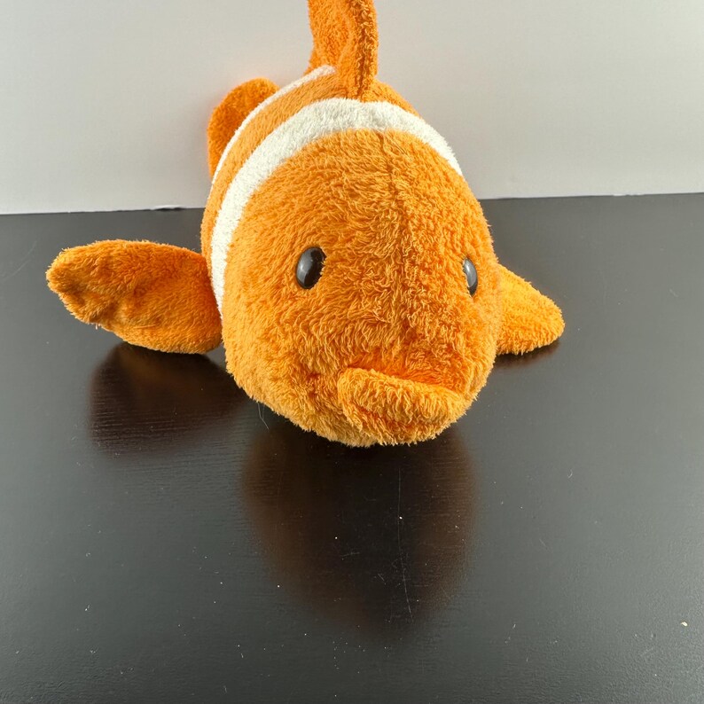 TY Pluffies Vintage Clown Fish Orange White Nemo Plush Stuffed Animal ...
