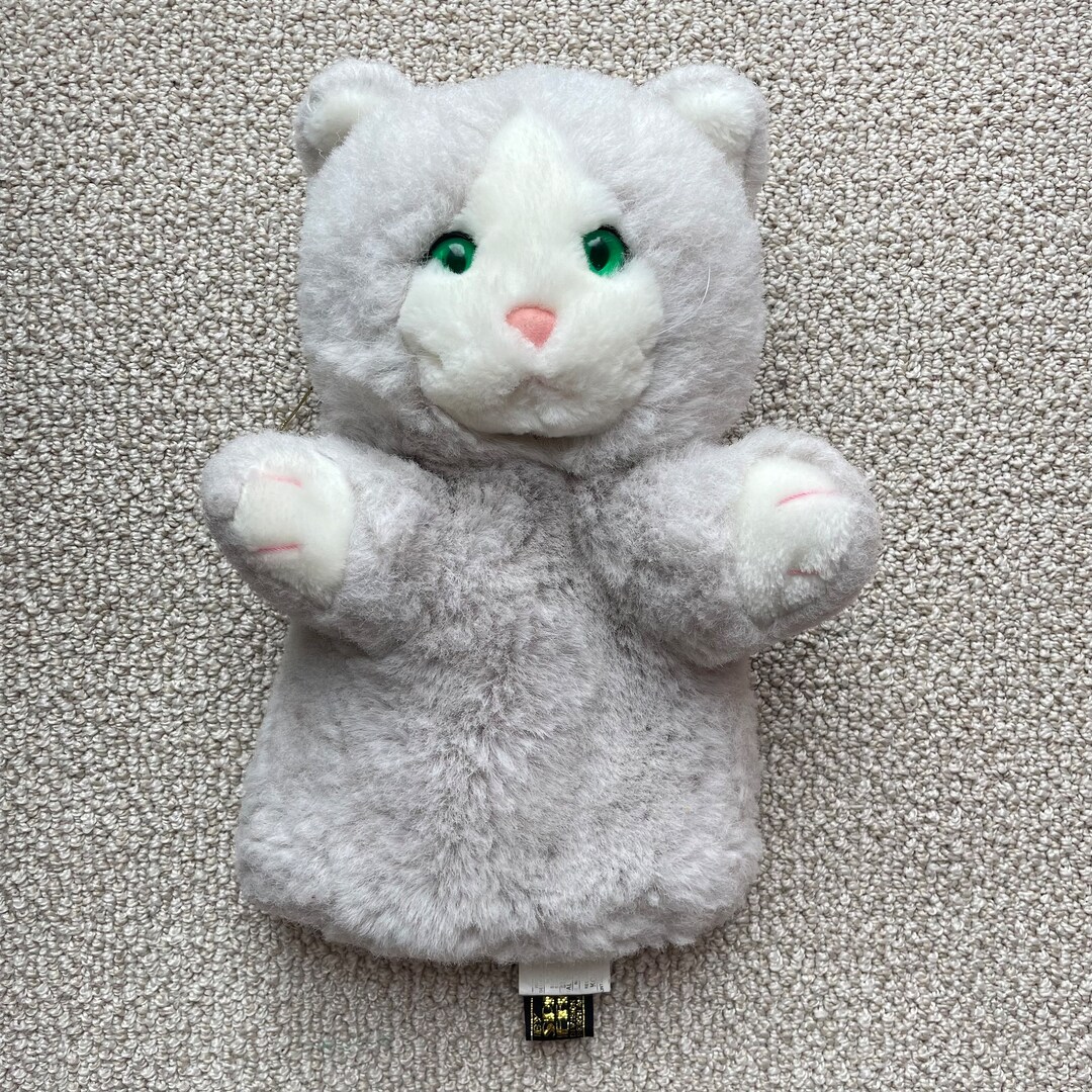 Vintage 24K Polar Puff Puppet Cat Kitten Kitty Special Effects Green ...