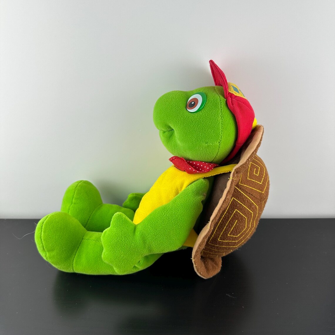 Vintage Franklin the Turtle Plush Stuffed Animal Red Hat Bandana Large ...