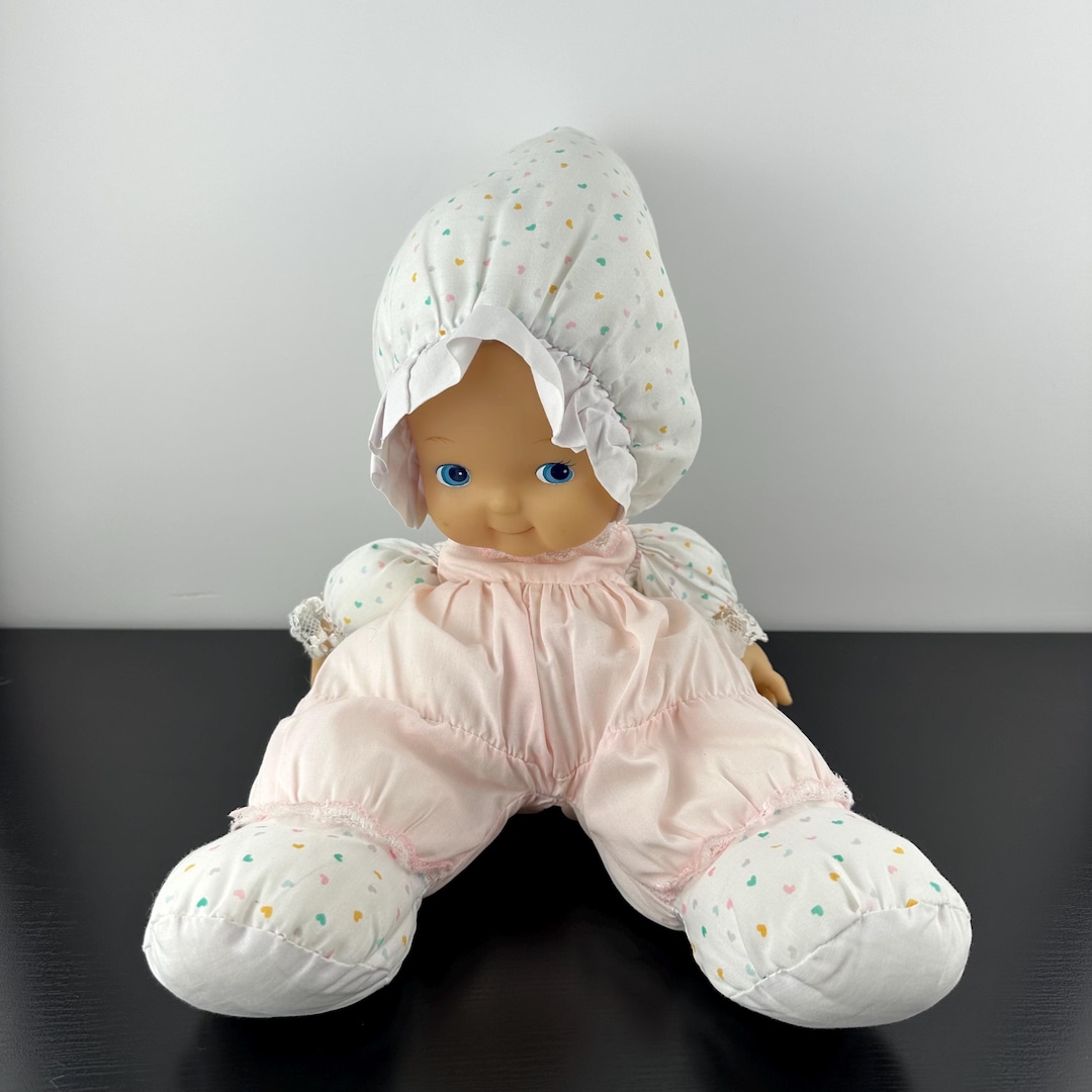 Vintage Baby Doll (puffalump Kids Style) White, Pink and Blue Eyes ...