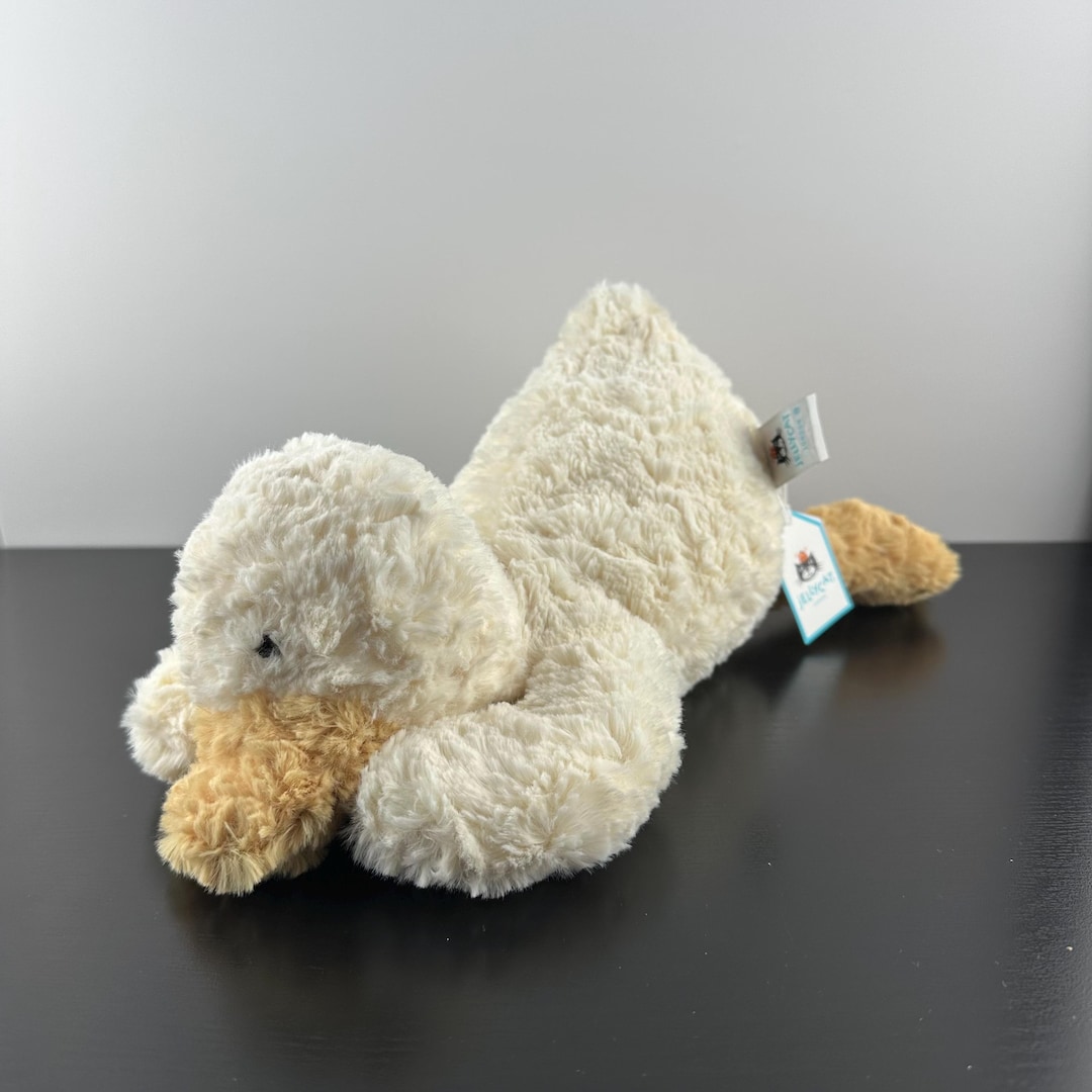 Jellycat Tumblie Duck Yellow Super Soft Plush Toy 14 Stuffed Animal NWT ...