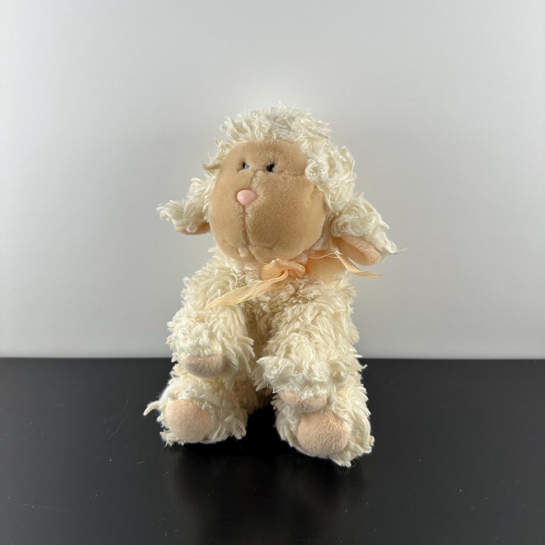 Russ Berrie Lili Sheep Plush Lamb 8” Cream Beige Stuffed Animal Toy ...