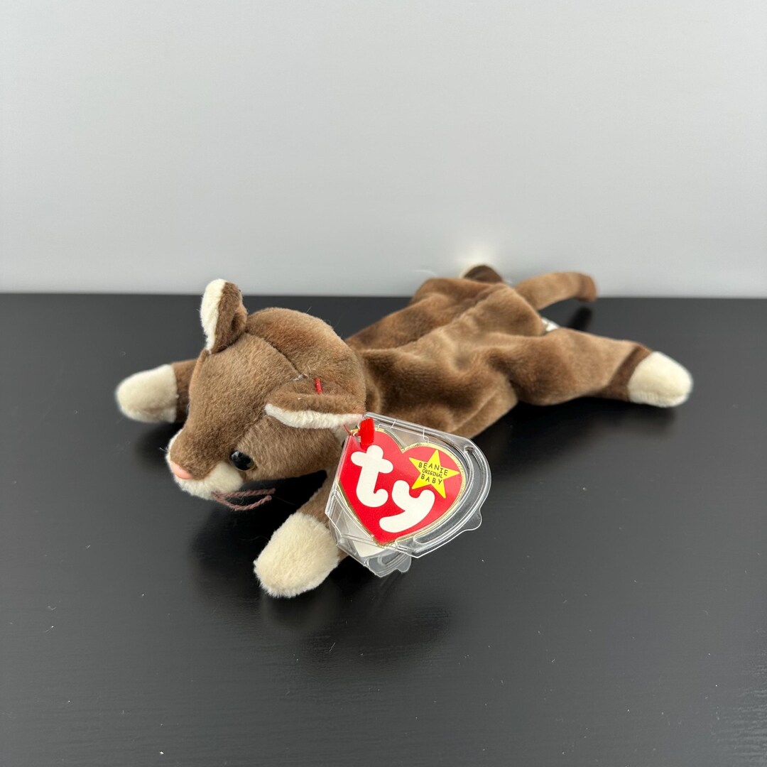 TY Beanie Baby Pounce the Brown Cat 9” Vintage 1997 Plush Stuffed ...